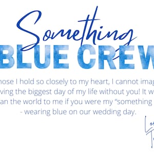 Something Blue Crew Card Digital Download - Etsy