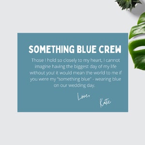 Something Blue Crew Card Digital Download - Etsy