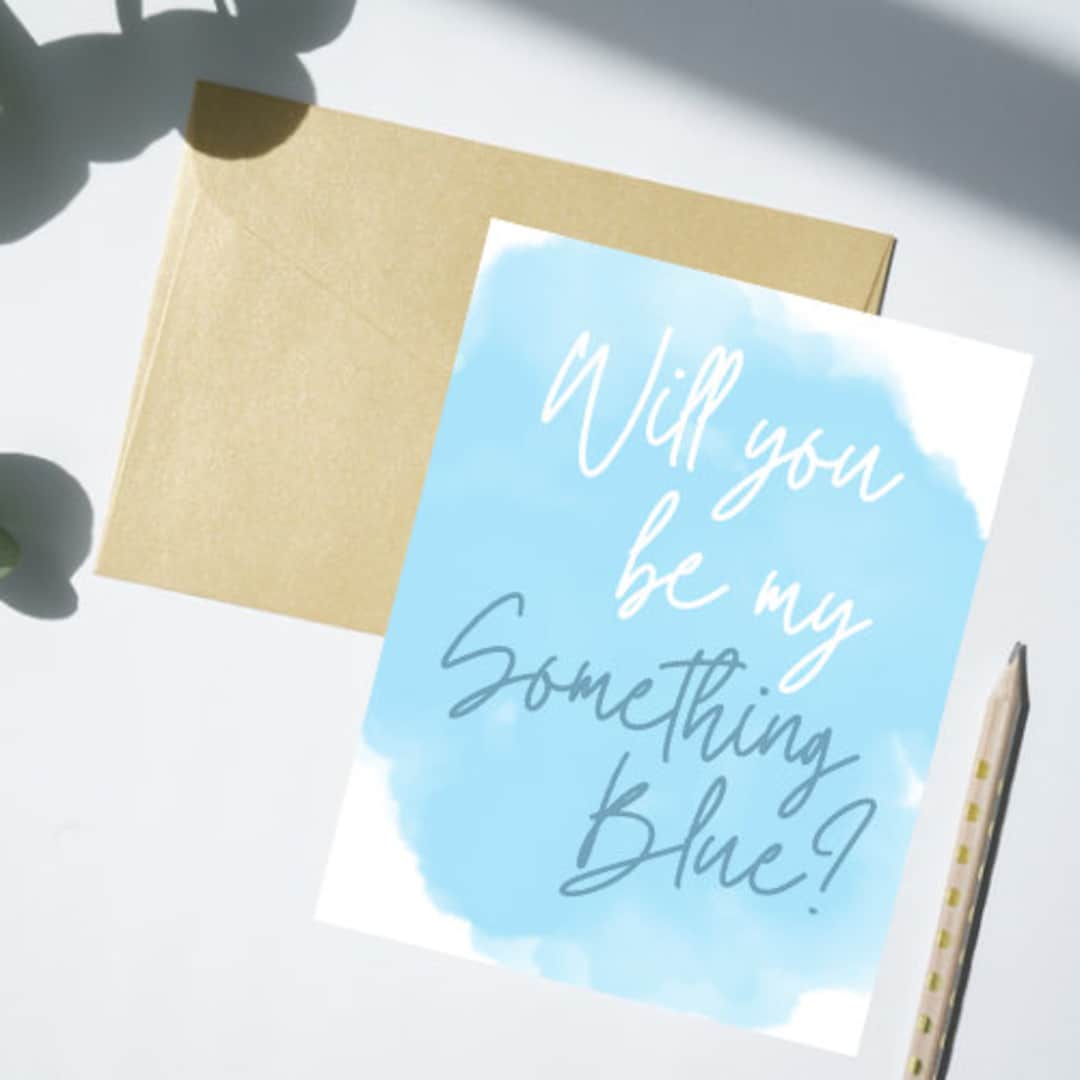 Be My Something Blue Card Digital Download Template - Etsy