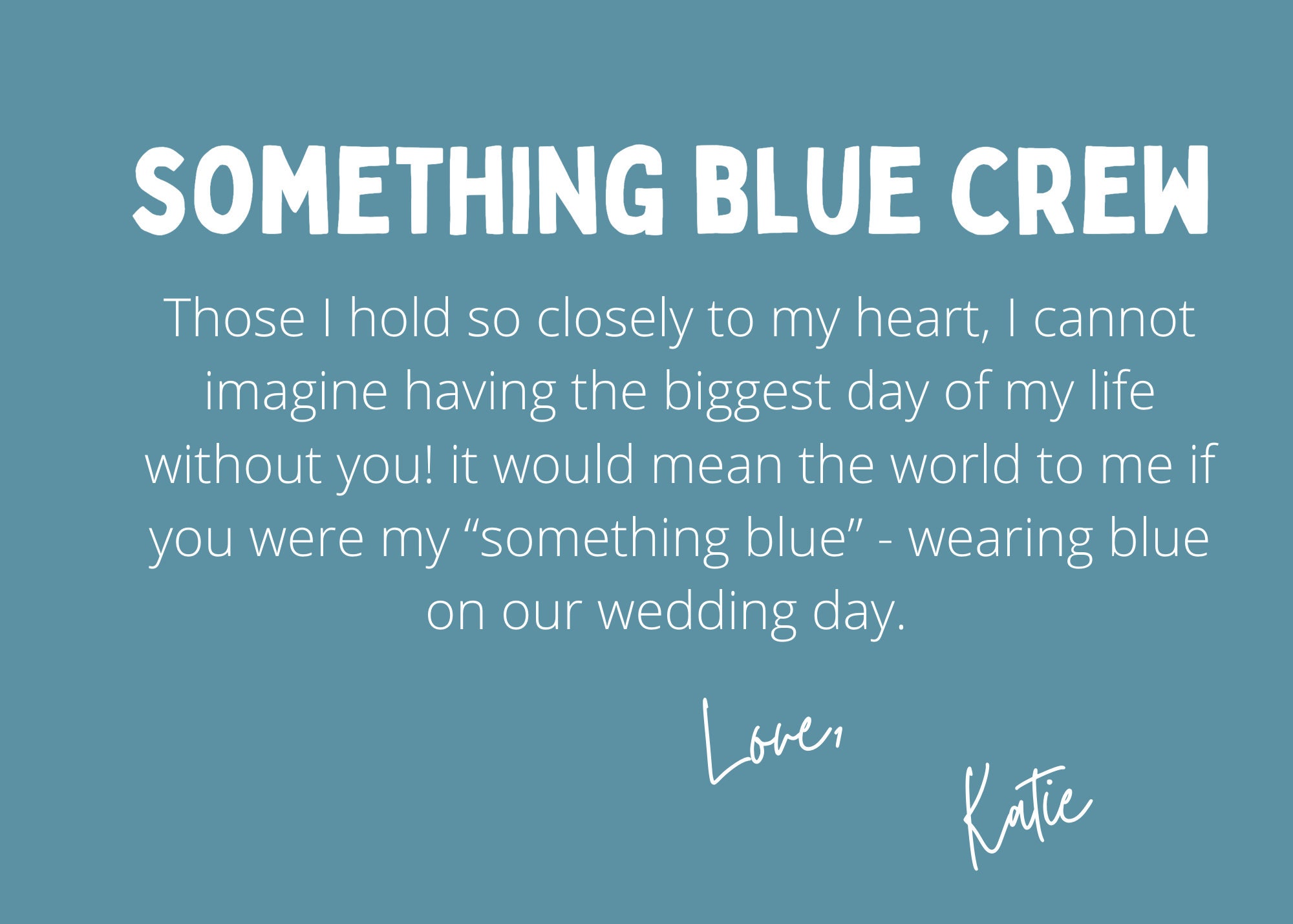 Something Blue Crew Card Digital Download - Etsy