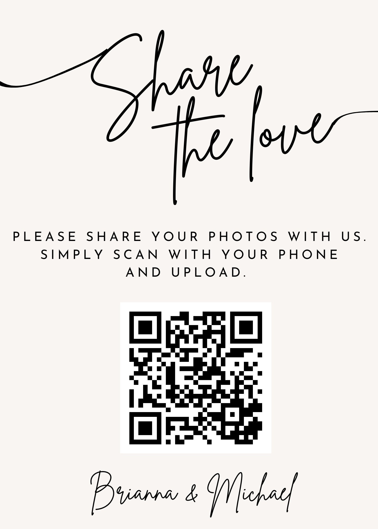 Share the Love Wedding Sign Digital Download - Etsy