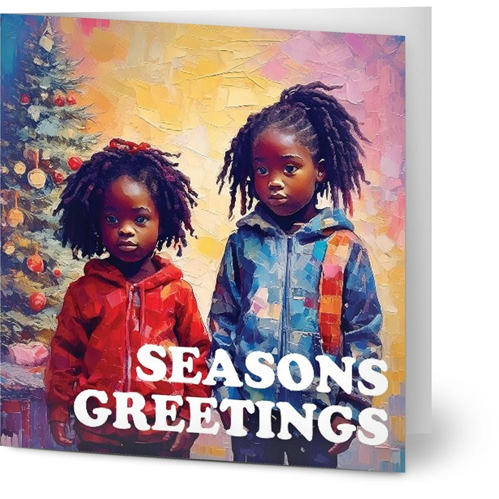 10 Pack Art Black Christmas Cards, Afrocentric, Caribbean Seasons ...