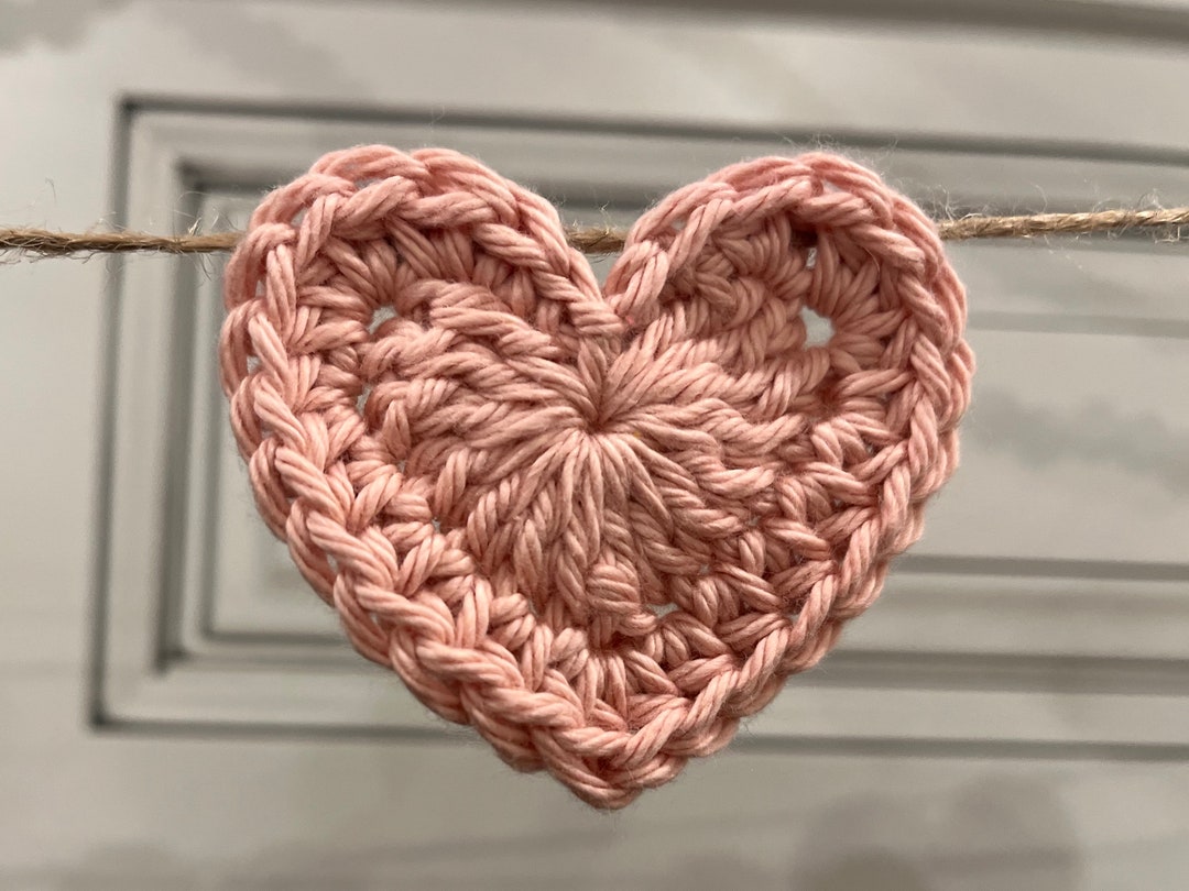 Heart Appliqués•set of 10 or 24 Crocheted Hearts for Sewing/craft ...