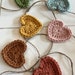 Muted Colors Heart Garland6 Crocheted Heartsheart Buntingheart Photo ...