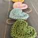 Muted Colors Heart Garland6 Crocheted Heartsheart Buntingheart Photo ...