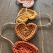 Muted Colors Heart Garland6 Crocheted Heartsheart Buntingheart Photo ...