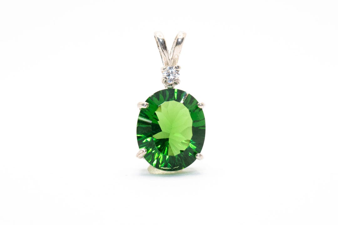 Green Helenite in Sterling Silver #5610 - Etsy