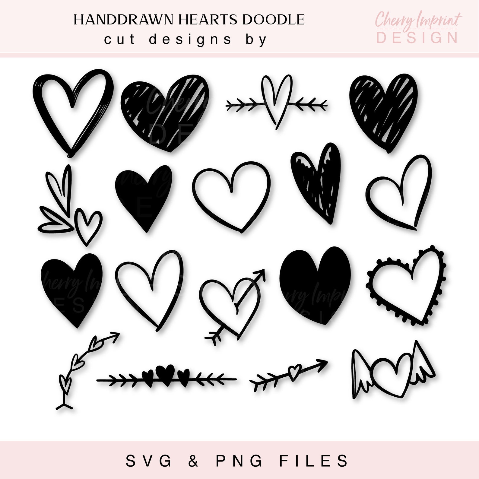 Heart Doodle SVG | Hand Drawn Heart Doodle SVG for Cricut and ...