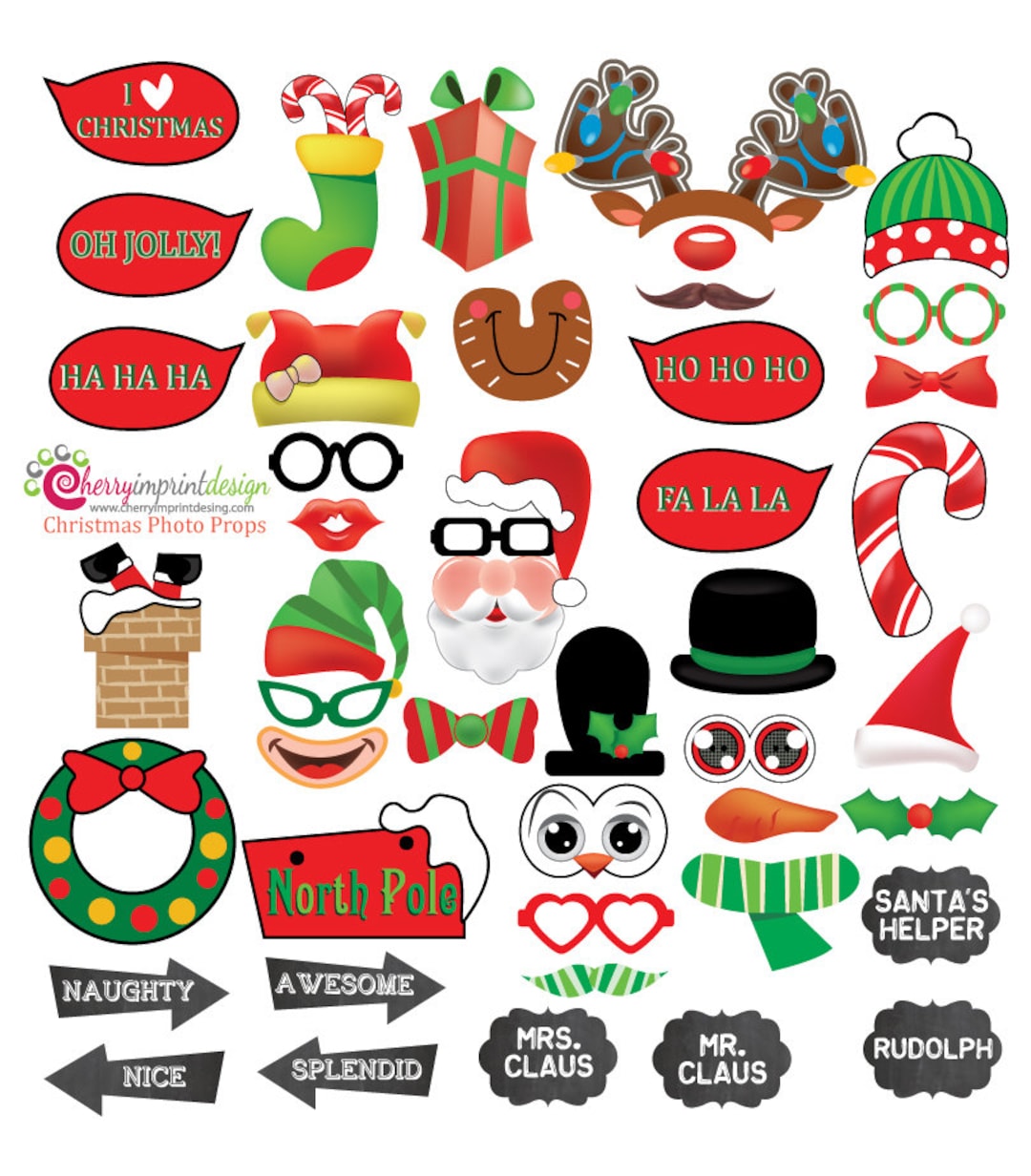 46 Hilarious Christmas Photo Booth Props - With Chalkboard Messages ...