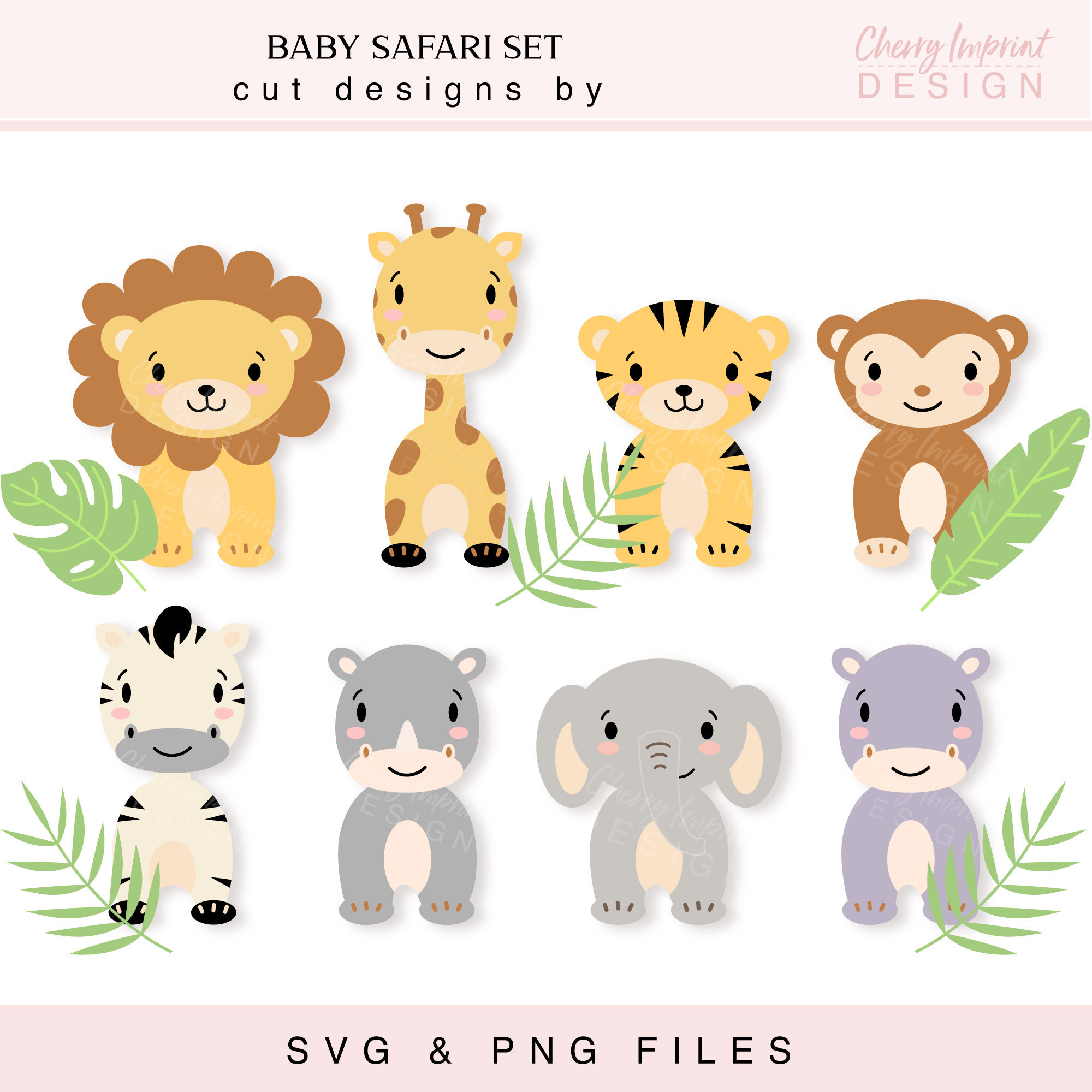 Lindo Safari Animal SVG Set / Bebé Safari Animal SVG para | Etsy España