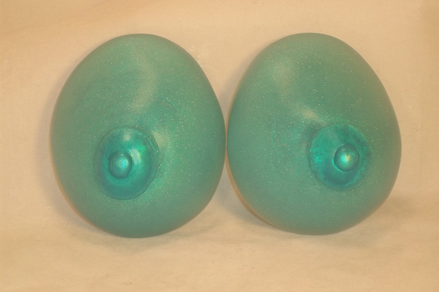 Lovely Lady Lumps Boob-shaped Turquoise Colored Soap in a Great Musk ...