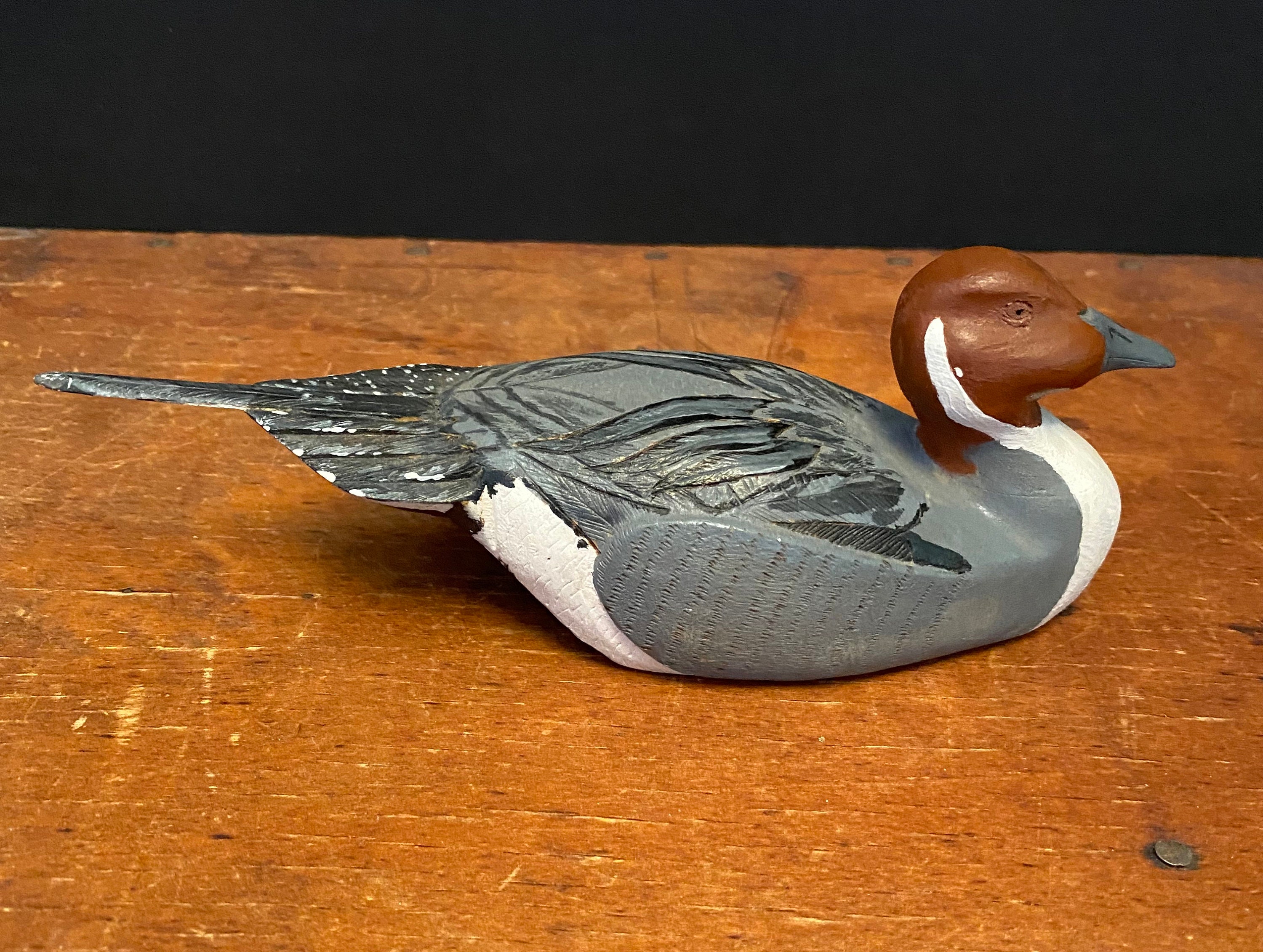 Vintage Pintail Drake Hand Carved Wood Duck Decoy 7" Artist Signed - Etsy