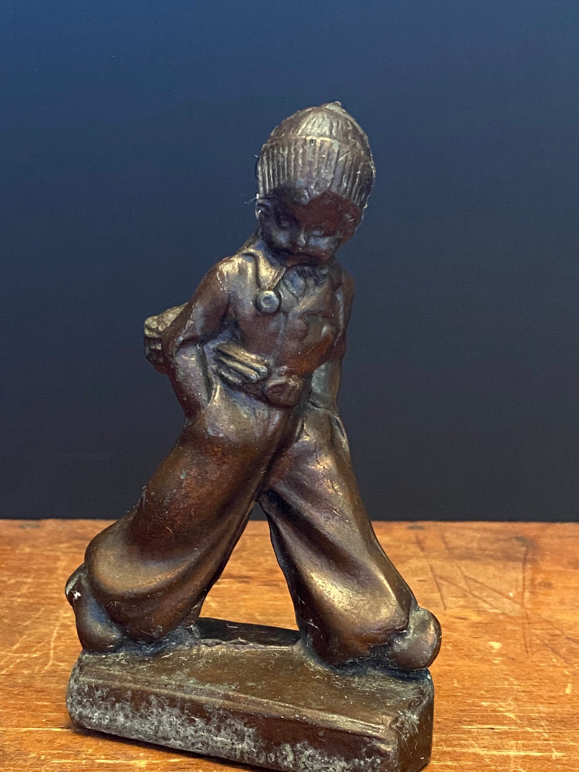 Antique 1930s Cast Metal Carnival Prize Walking Man With Pipe - Etsy