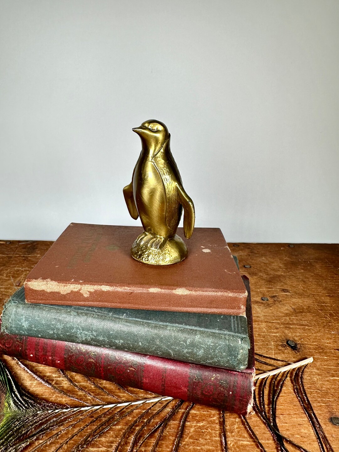 Vintage Gold Tone Cast Metal Penguin Figurine - Etsy