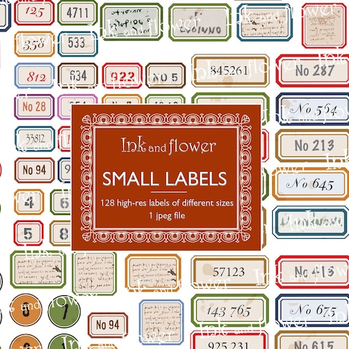 Very Small Labels. Instant Download Digital File of 128 | Etsy