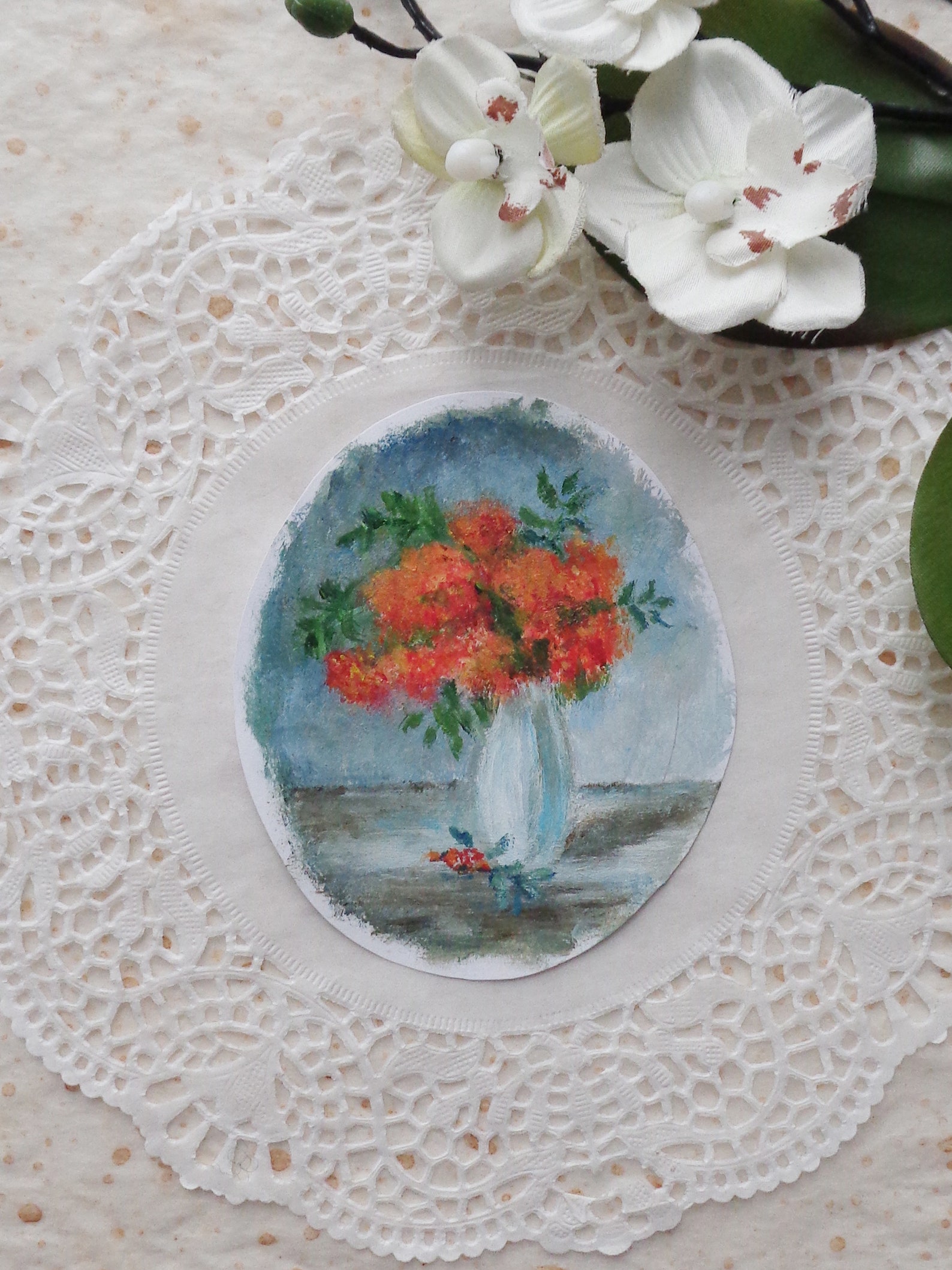 Hand Painted Fridge Magnets. Set of Three With Original Acrylic ...