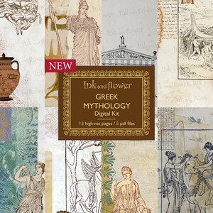 Greek Mythology Digital Kit. Greek Gods and Heroes. Instant - Etsy