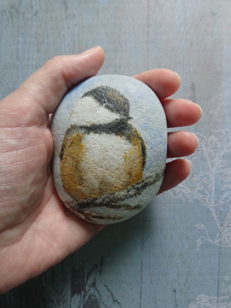 Hand Painted Bird, Beach Rock Art. - Etsy