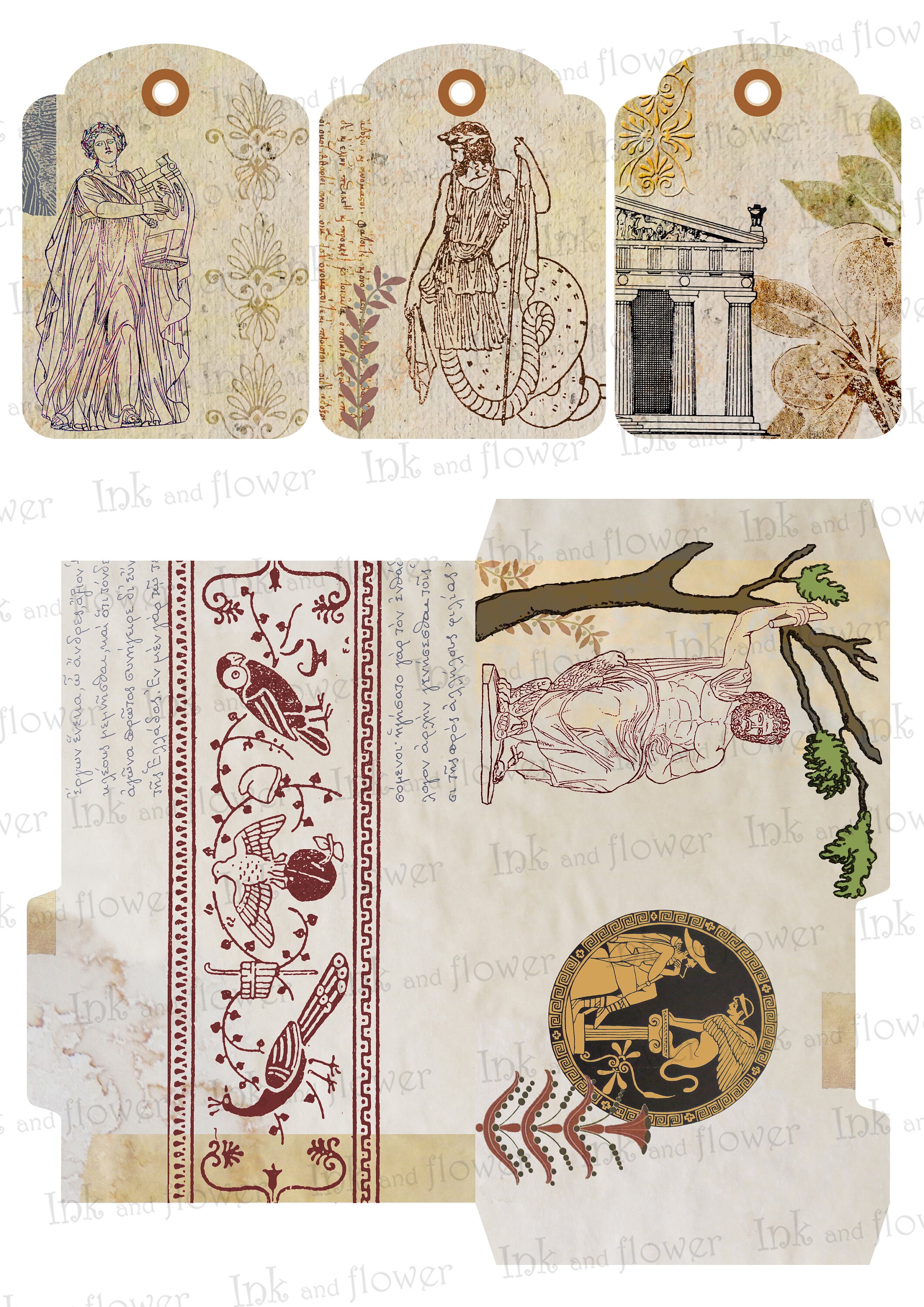 Greek Mythology Digital Kit. Greek Gods and Heroes. Instant Download ...