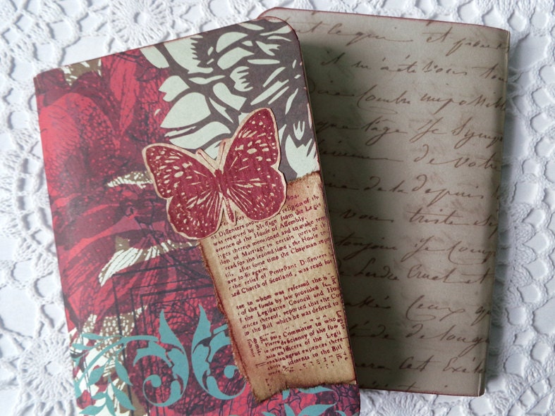Three Small Scrapbook Notebooks, Sketch Pads, Travel Journals, With ...