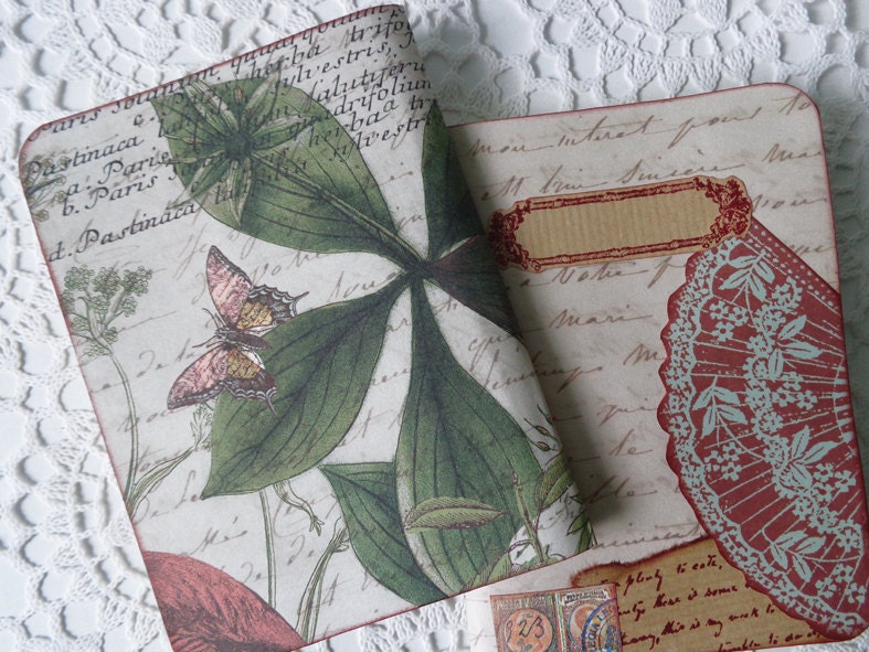 Three Small Scrapbook Notebooks, Sketch Pads, Travel Journals, With ...