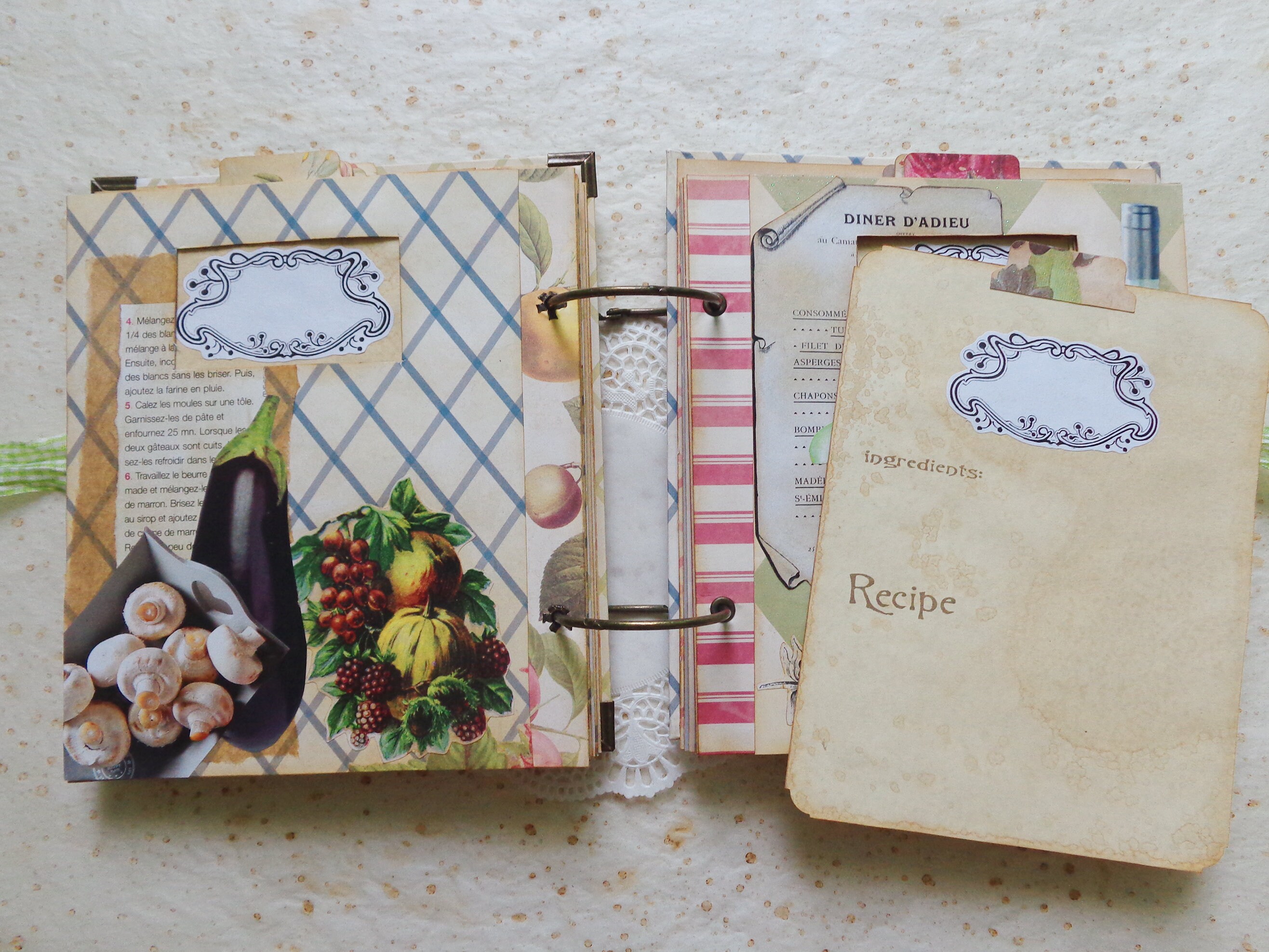 Mini Recipe Book, Scrapbook Album, Junk Journal for Your Cooking ...