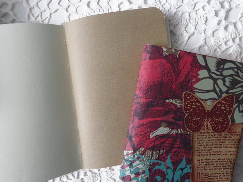 Three Small Scrapbook Notebooks, Sketch Pads, Travel Journals, With ...