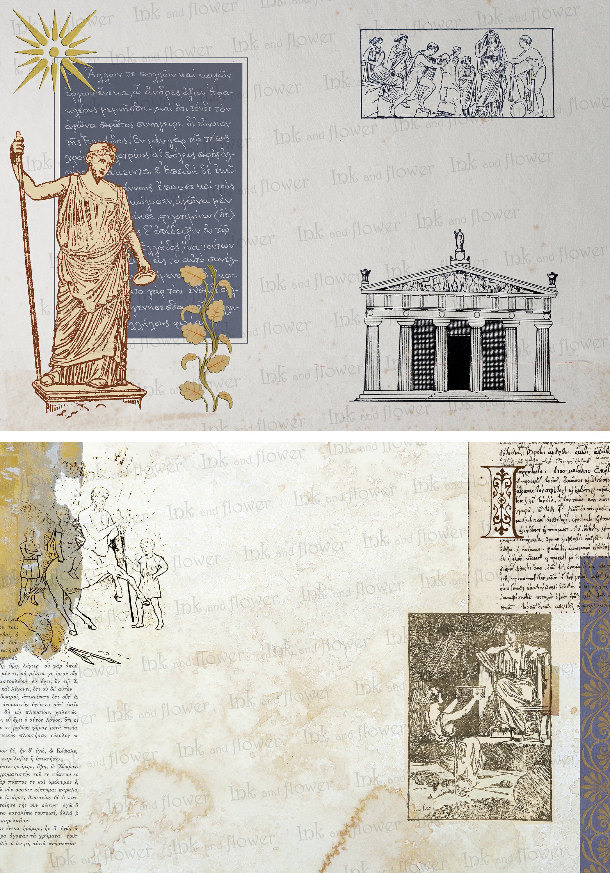 Greek Mythology Digital Kit. Greek Gods and Heroes. Instant Download ...