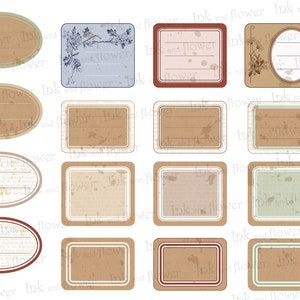 Labels. Instant Download, Digital File of 71 Labels of Different Sizes ...