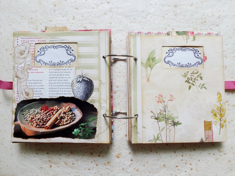 Mini Cook Book, Scrapbook Album, Junk Journal for Your Recipes. - Etsy