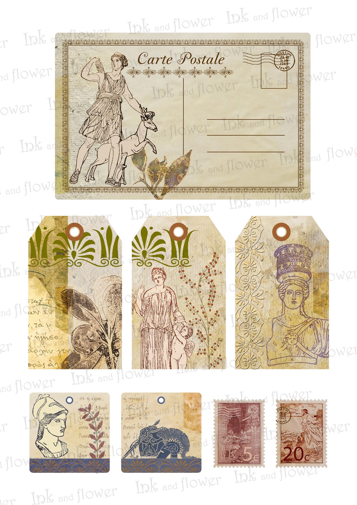 Greek Mythology Digital Kit. Greek Gods and Heroes. Instant Download ...