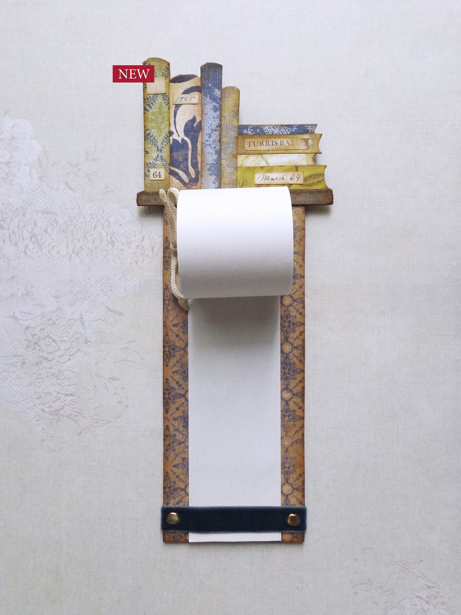 Hanging Notepad With Bookshelf Decoration. Home, Office Wall Decor ...