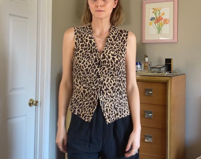 Leopard Vest - Etsy