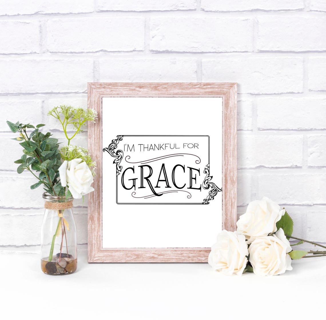 I'm Thankful for GRACE Wall Art Instant Digital Download Printable Word ...