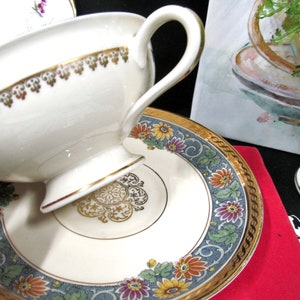 Thomas Germany Tea Cup and Saucer Floral Gold Gilt Teacup Bavaria ...