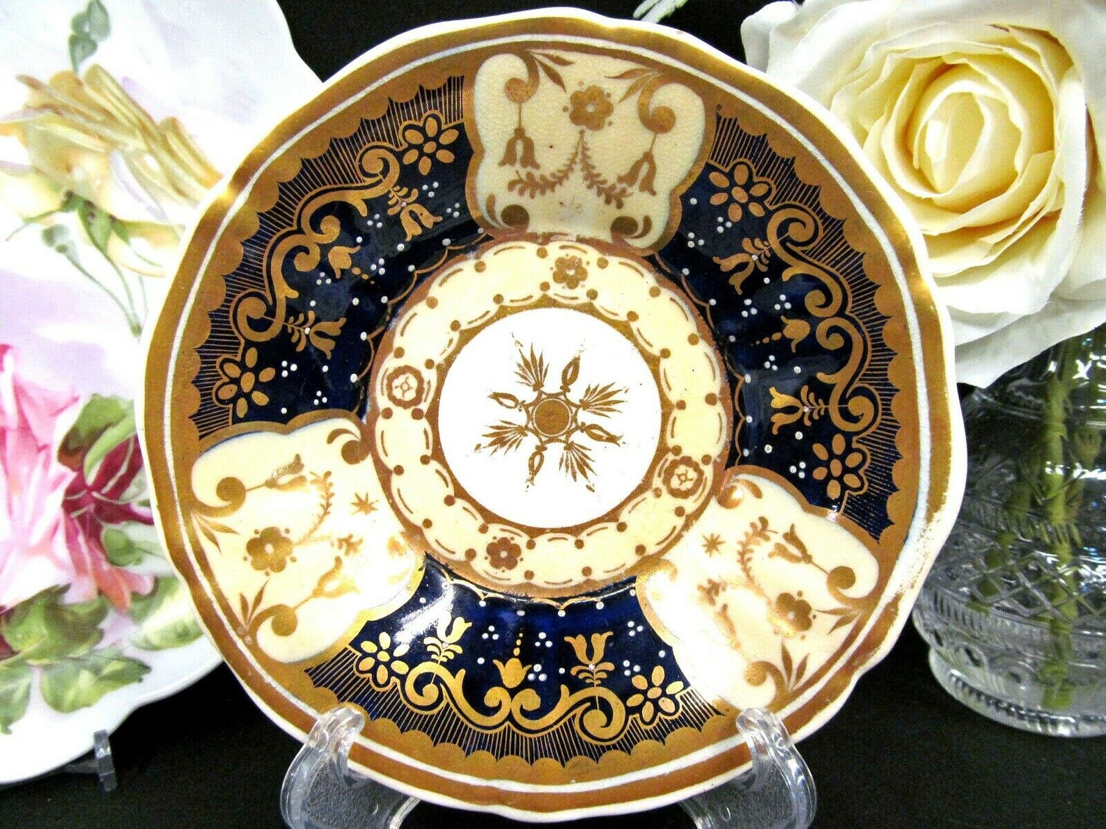 Antique Porcelain Grainger's Worcester Trio Tea Cup and | Etsy