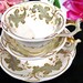 English Antique Rockingham Tea Cup and Saucer C.1838 Gray - Etsy