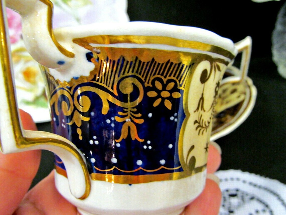 Antique Porcelain Grainger's Worcester Trio Tea Cup and - Etsy