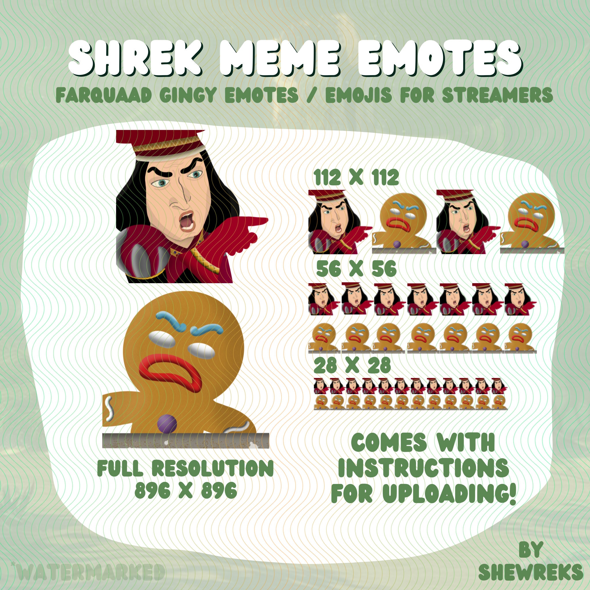 Shrek Meme Emote Set - Etsy México