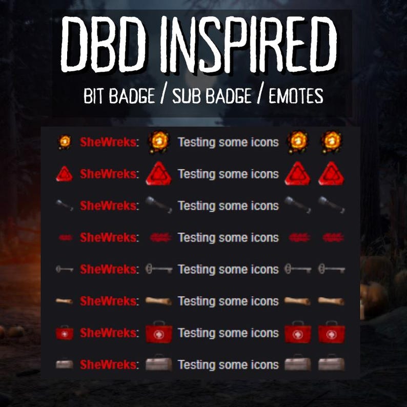 Activos de transmisión de DBD / Objetos PNG arrojadizos en 2D / Dead By Daylight / Activos de ...