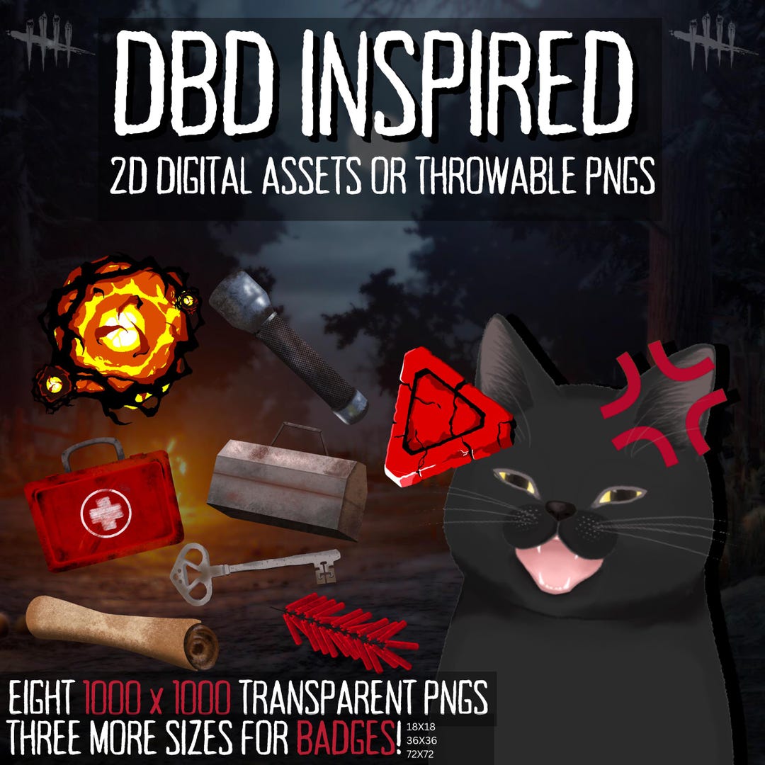DBD Throwable Pngs: Twitch Stream Assets, Sub Badges (digital Download ...