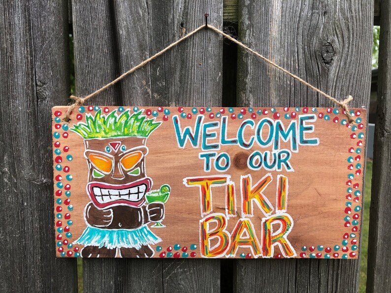 Welcome to Our Tiki Bar - Etsy