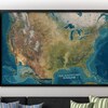 Nautilus World Map Push Pin, World Map Wall Art With USA National Parks ...