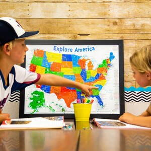 Kids USA Travel Map Game, Learn State Capitals and Historical Sites ...