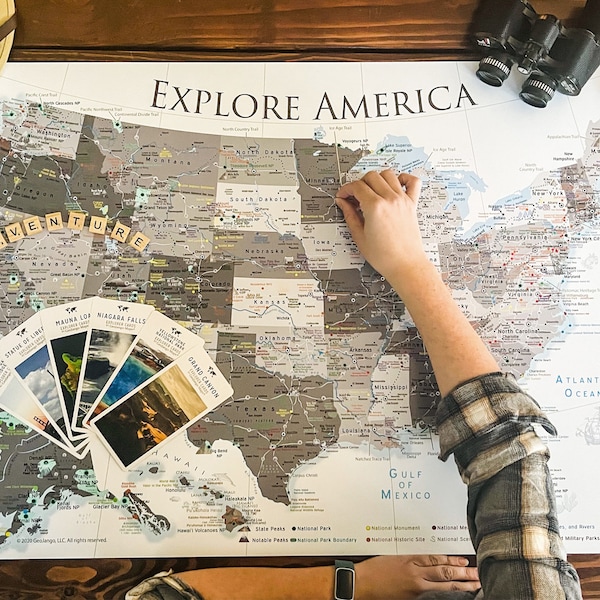 State Park Map Scratch Off - Etsy