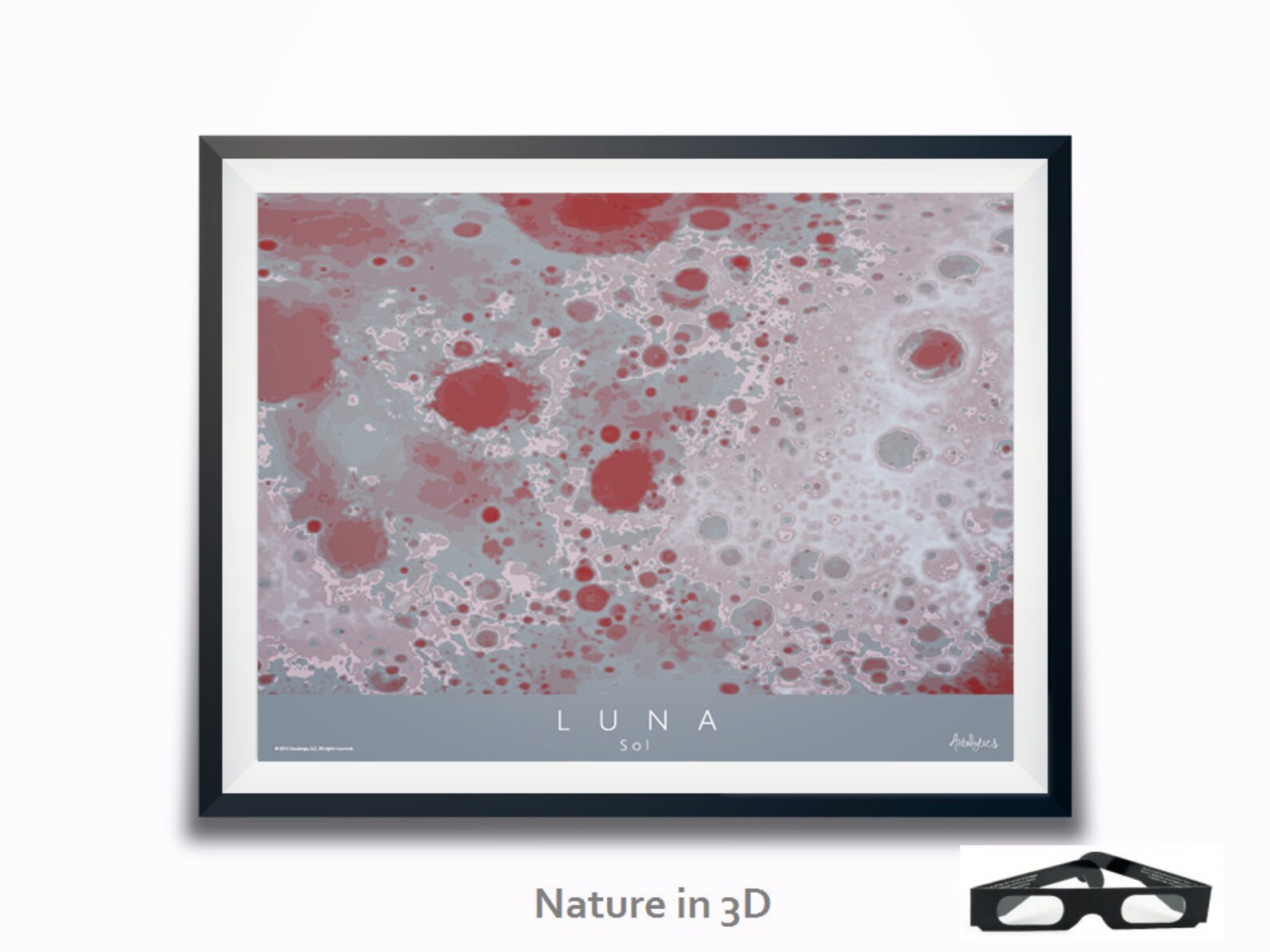 Moon Terrain Map 3D Lunar Terrain Art Luna Topo 3D Art - Etsy