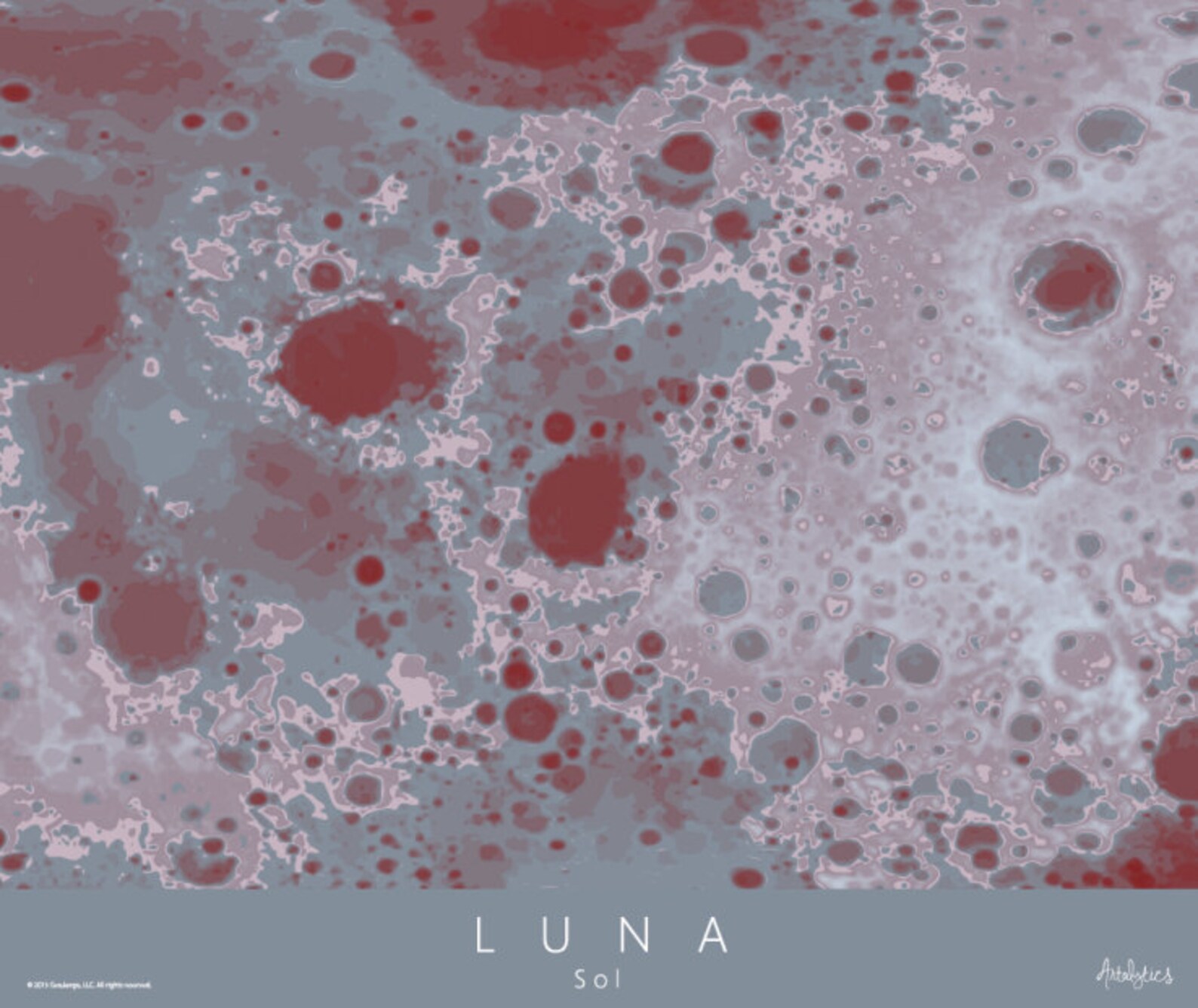 Moon Terrain Map 3D | Lunar Terrain Art | Luna Topo | 3D Art | Topo Map ...