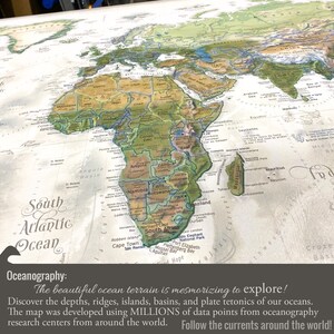 Giant World Map Canvas Wrap Push Pin Ready, Custom Personalized ...