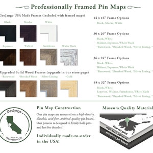 Nautilus World Map Push Pin, World Map Wall Art With USA National Parks ...