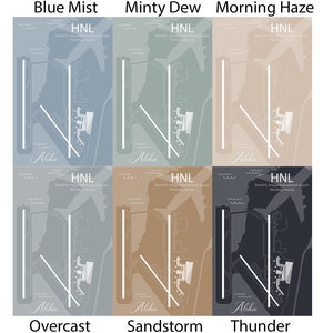 Honolulu Airport Map Poster - HNL - Hawaii Airport - Map Poster Wall ...